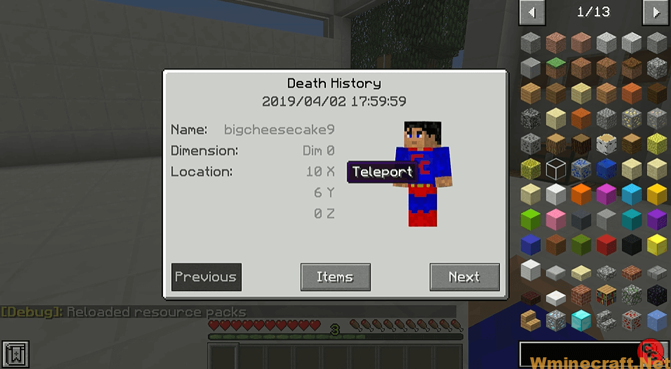 Corpse Mod 1.16.5 -> 1.12.2 - Retrieve items from dead bodies